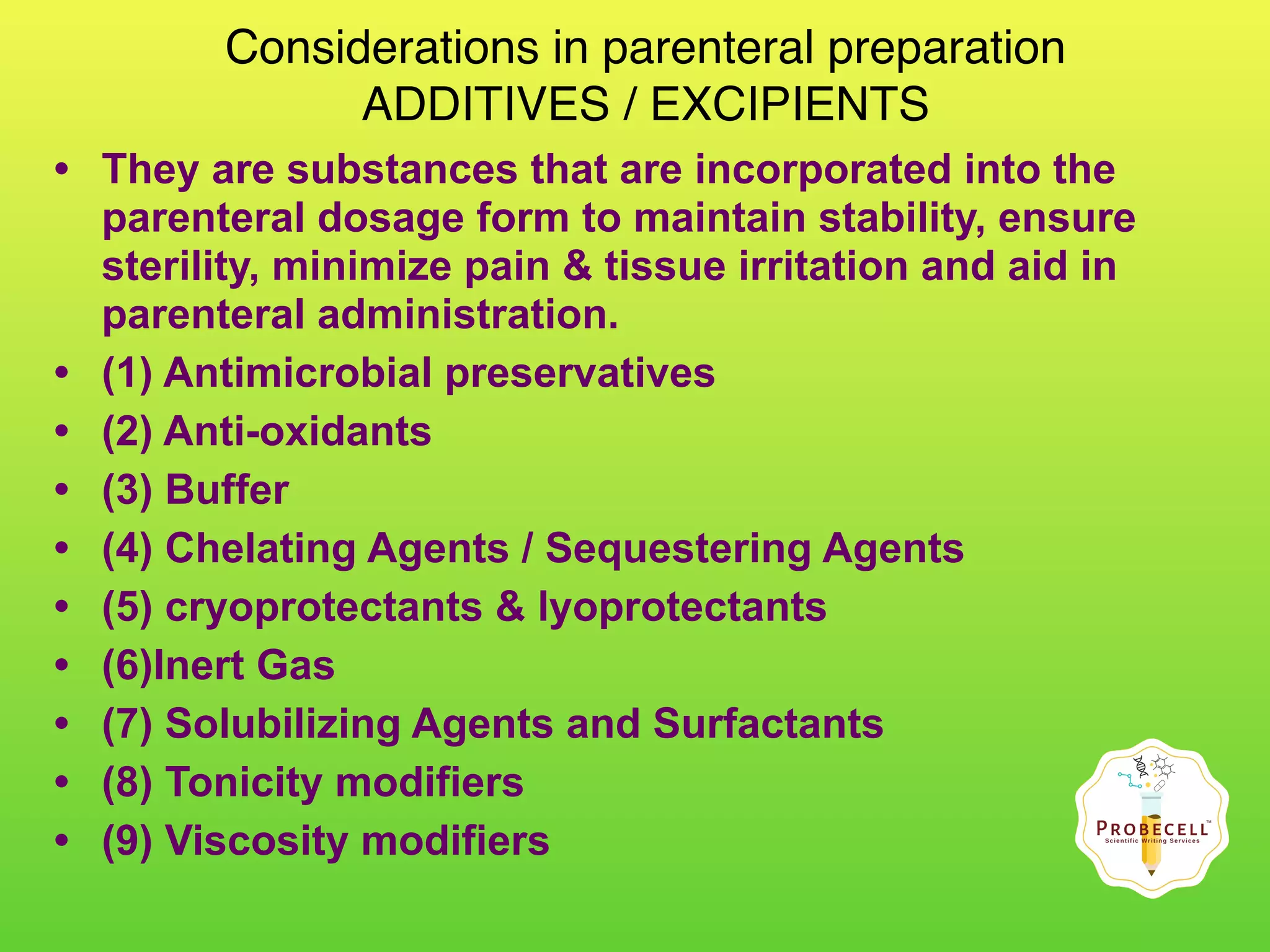 Sterile dosage forms: Parenterals | PDF