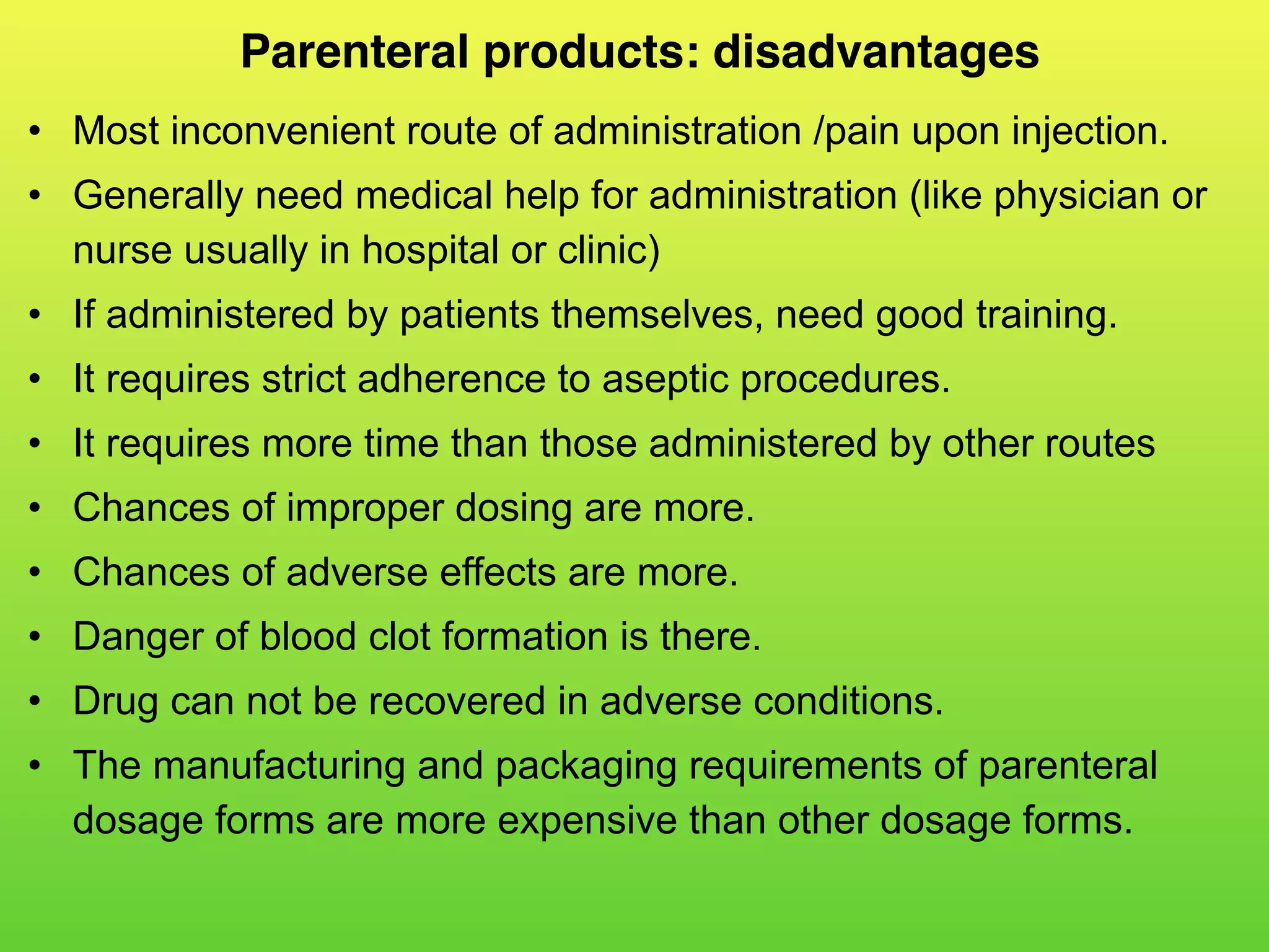 Sterile dosage forms: Parenterals | PDF