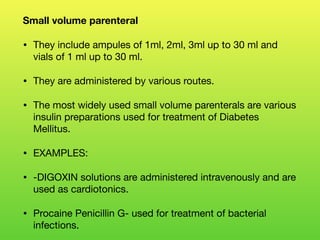 Sterile dosage forms: Parenterals | PDF