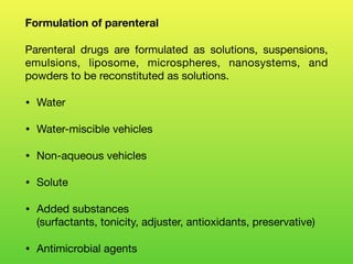 Sterile dosage forms: Parenterals | PDF