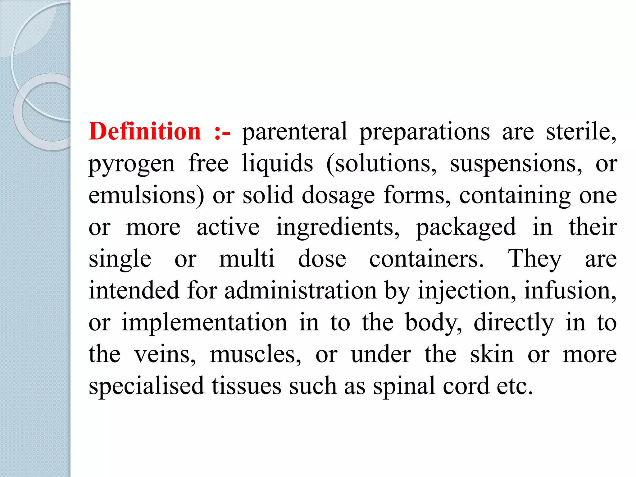 Parenterals | PPTX