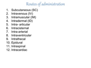 Parenterals: basic introduction | PPTX
