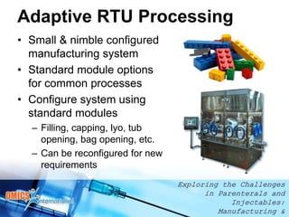 Adapting Drug Product Manufacturing Strategy & Processes for Ready-To ...