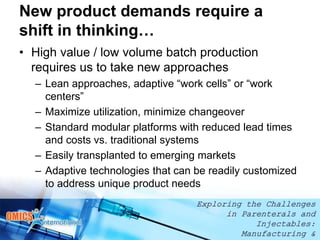 Adapting Drug Product Manufacturing Strategy & Processes for Ready-To ...