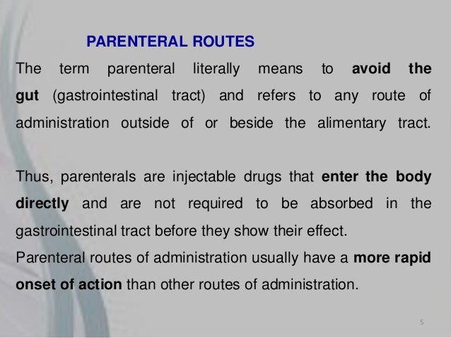 Parenteral preparations
