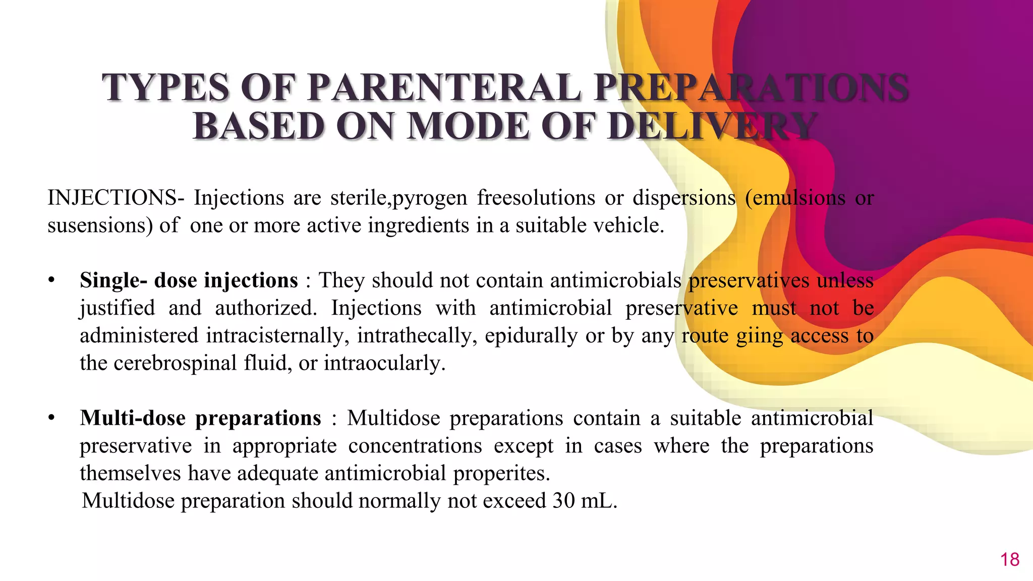 Types of Parenteral Formulation | PPTX