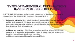 Types of Parenteral Formulation | PPTX