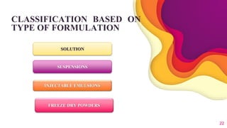 Types of Parenteral Formulation | PPTX