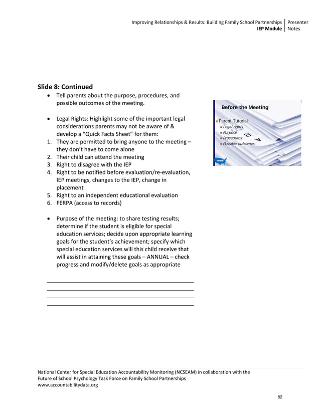 Unit 3: Parent-Friendly IEPs - Parental Involvement Notes | PDF ...