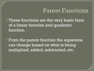 Parent functions | PPT