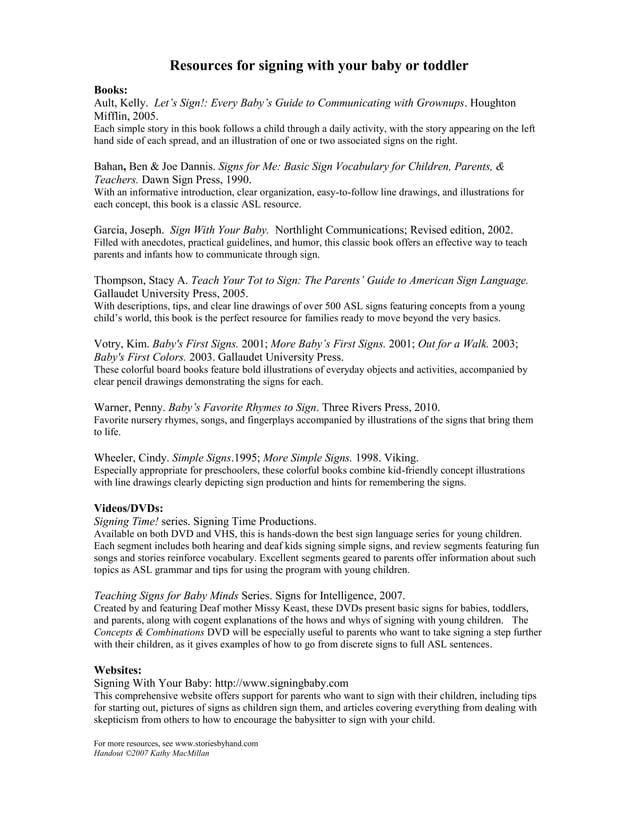 Handout for Parents | PDF