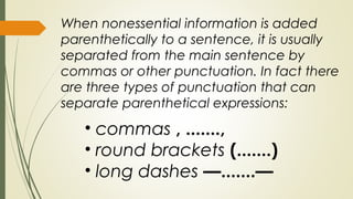 Parenthetical Expressions | PPT