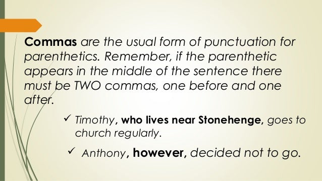 Parenthetical Expressions