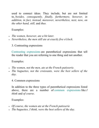 Parenthetical Expressions.docx