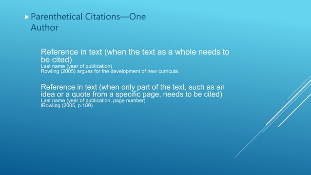 Parenthetical source citations presentation | PPT