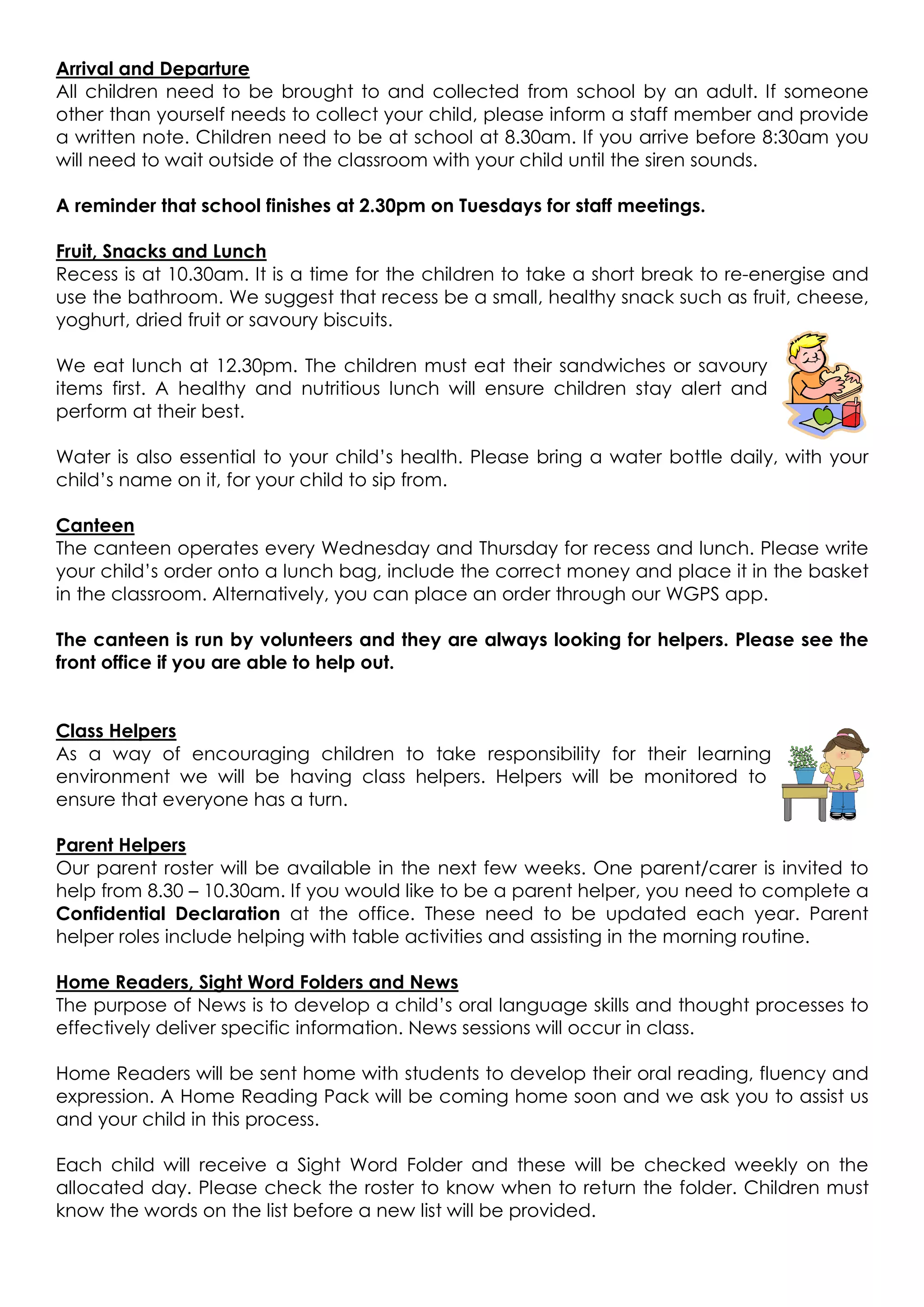 Parent info booklet 2019 | PDF