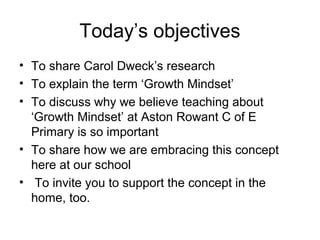 Parent info growth mindset | PPT