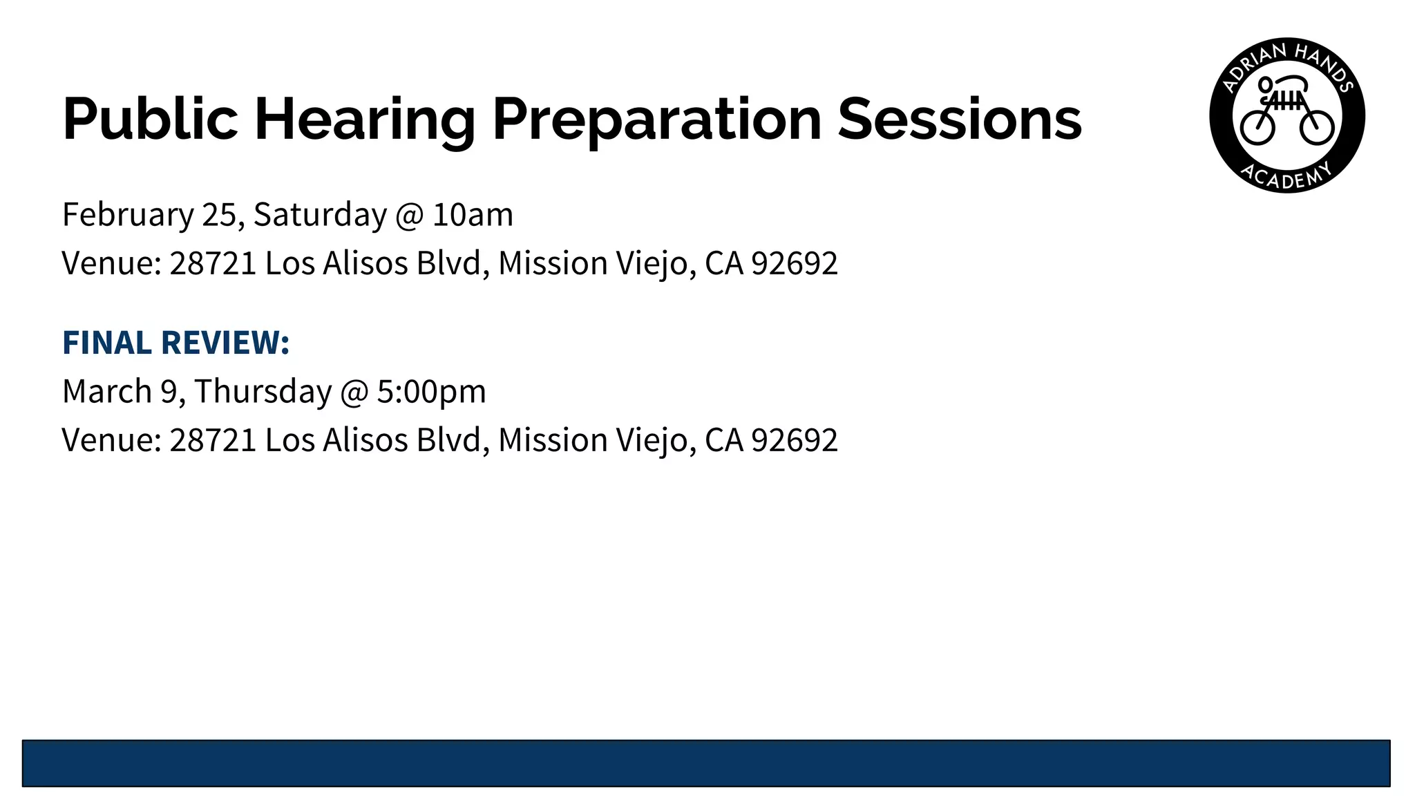 AHA Parent Information Session | PPT