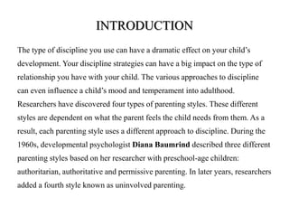 Parenting Styles and Disclipine | PPTX