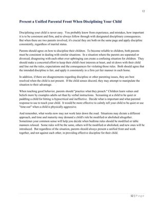 Parenting rules and discipline | PDF