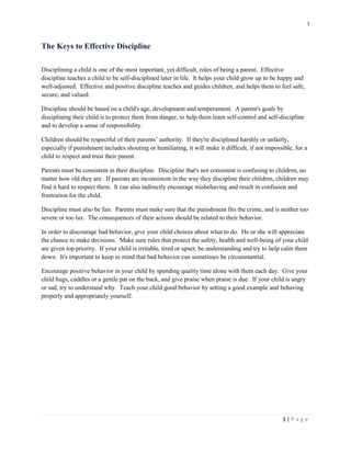 Parenting rules and discipline | PDF