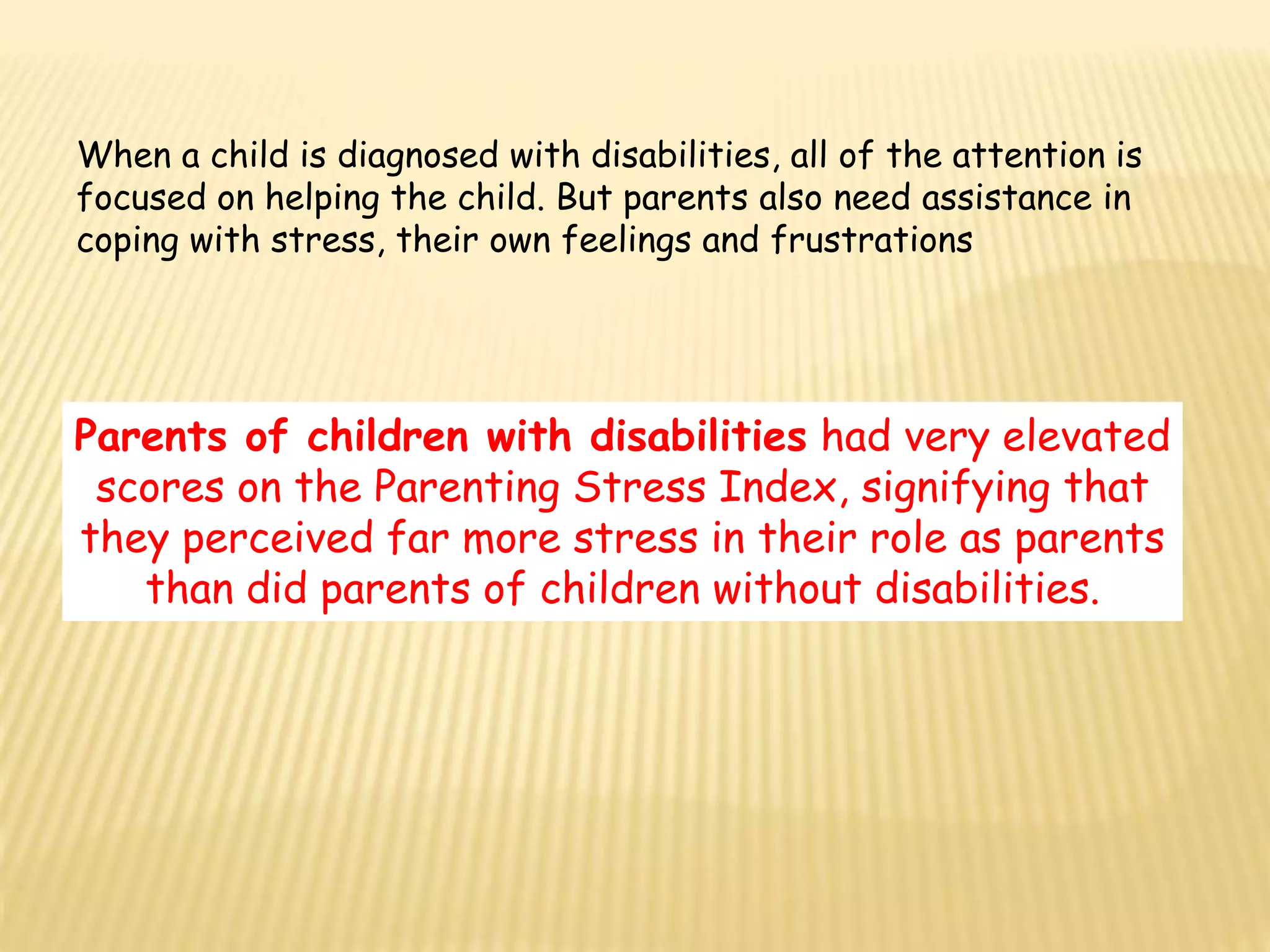 Parenting children with disability | PPTX