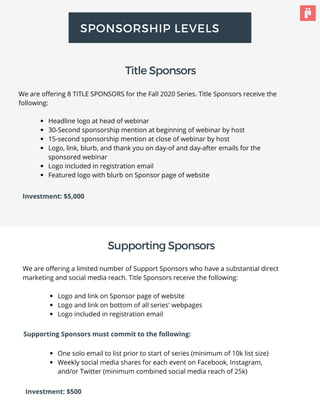 Parenting in Place sponsorship proposal | PDF