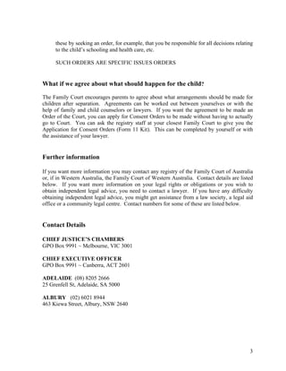 Parental responsibility and parenting order | PDF