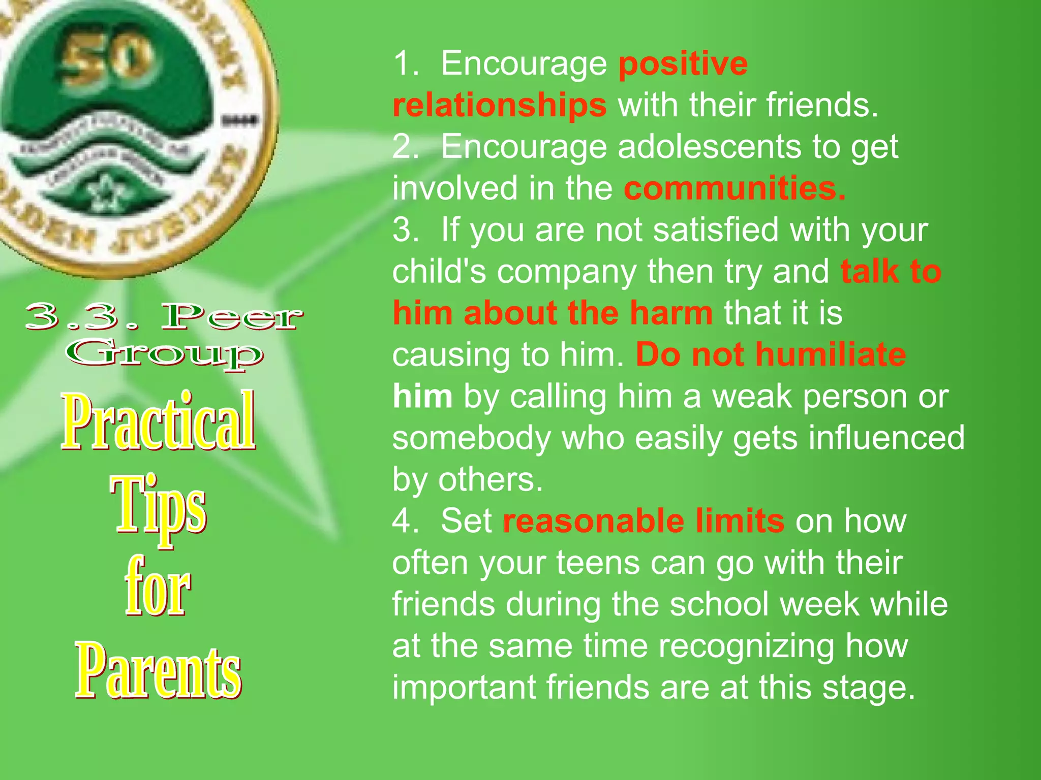 Parenting Our Adolescent Child | PPT