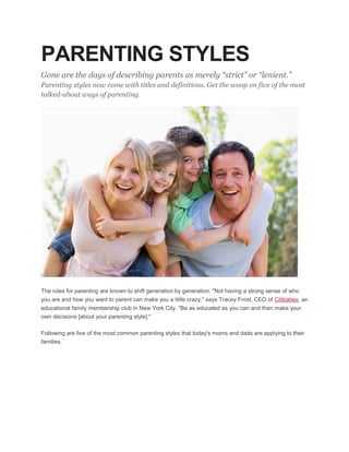Parenting styles | DOCX
