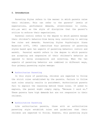Parenting Styles | DOC