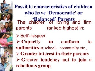 Parenting styles and their possible impact on children | PPSX