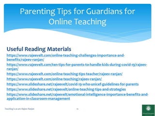 Parenting tips and guidelines for online learning | PPTX | Parenting ...