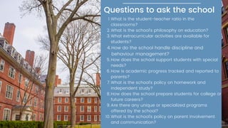 Parent Interview Questions and Answers For Private School Admission | PPT