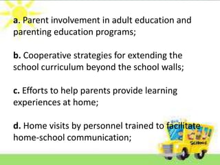 Parent involvement in building communities 3 | PPT