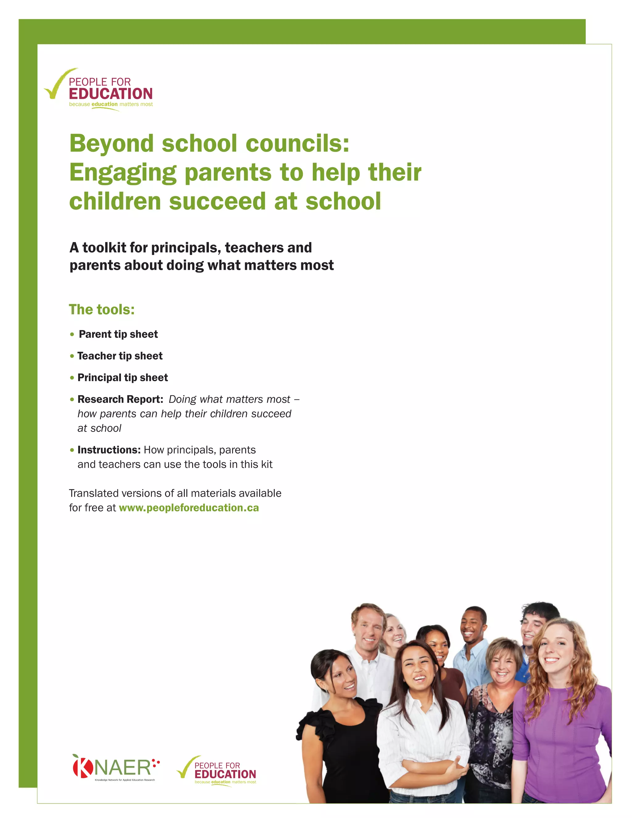 Parent involvement toolkit | PDF