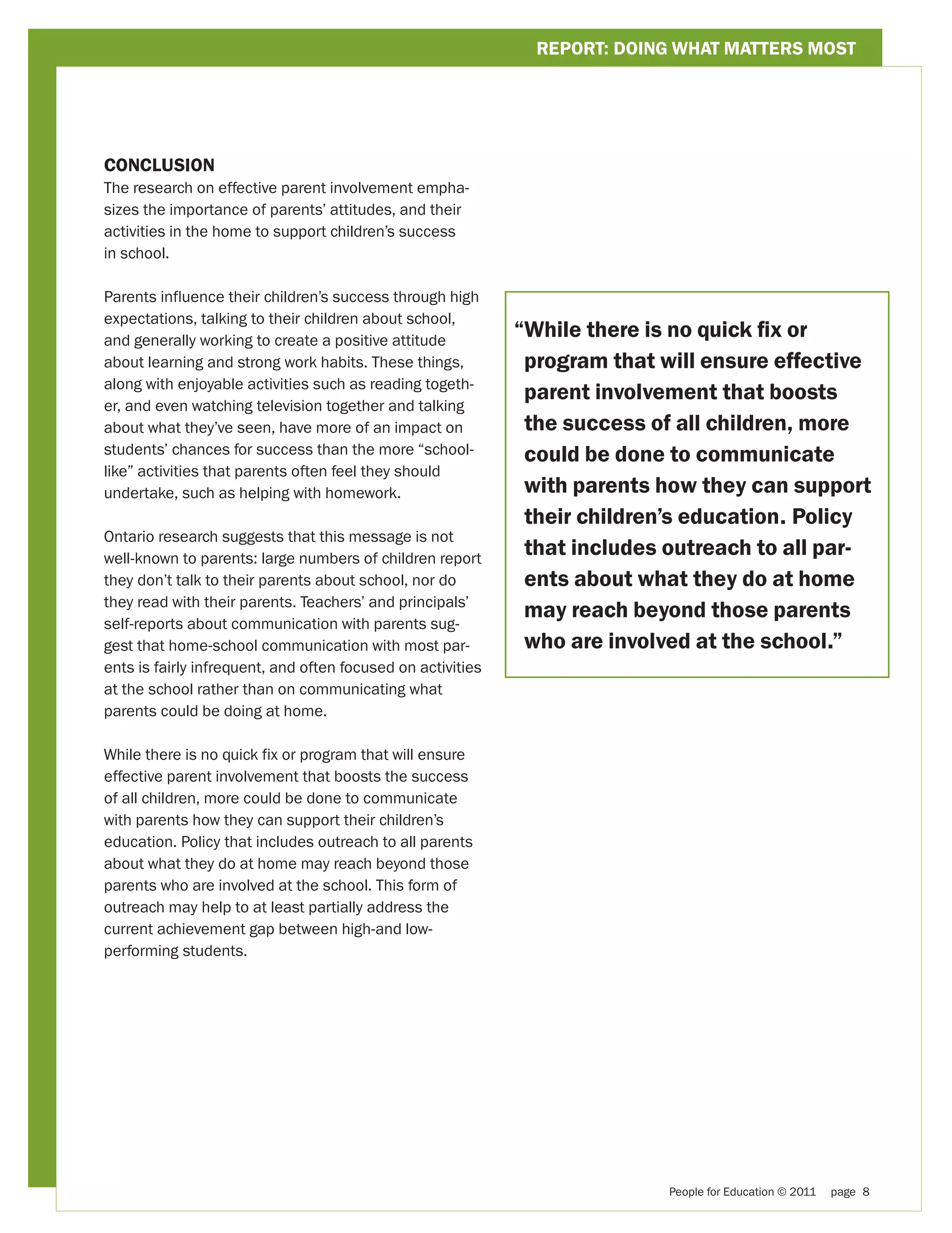 Parent involvement toolkit | PDF
