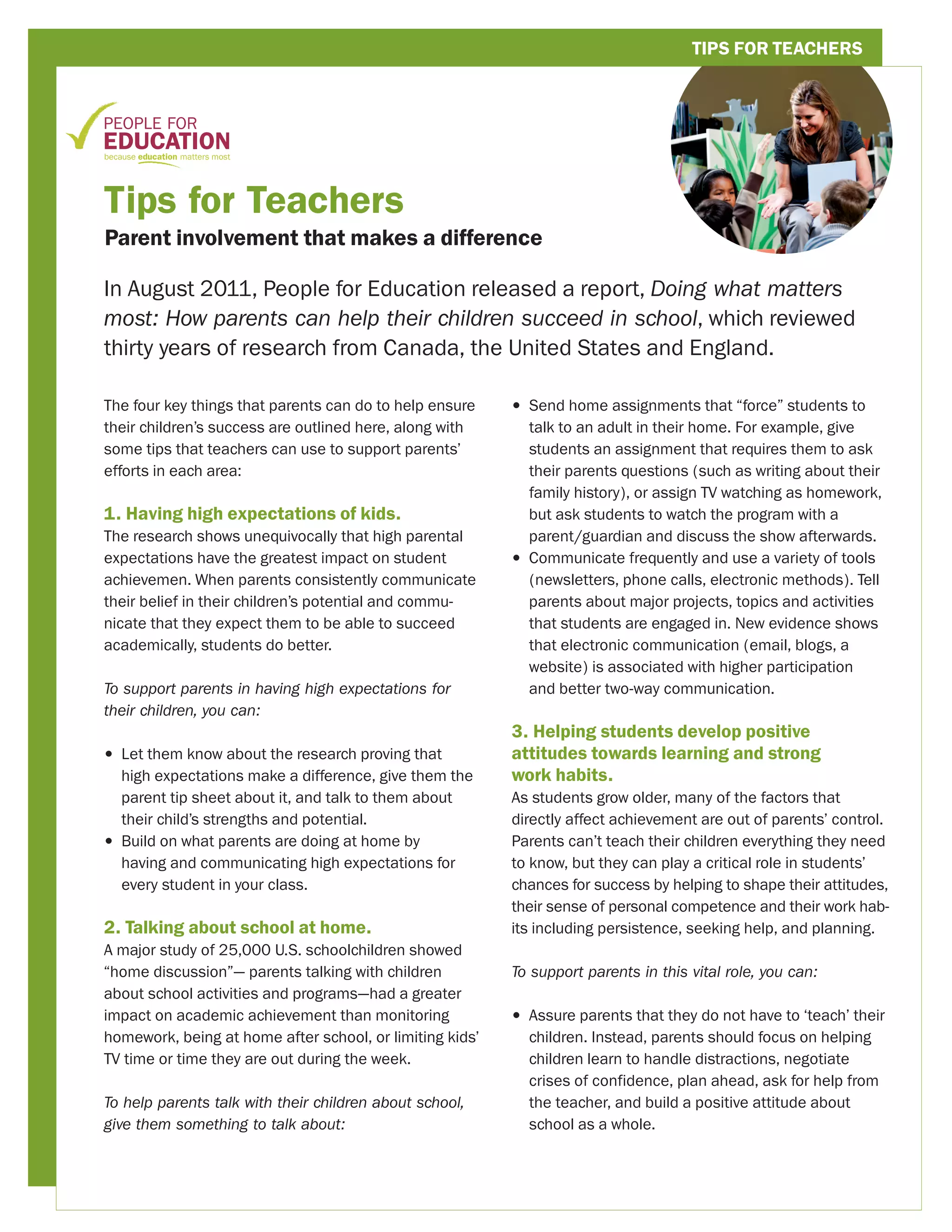 Parent involvement toolkit | PDF