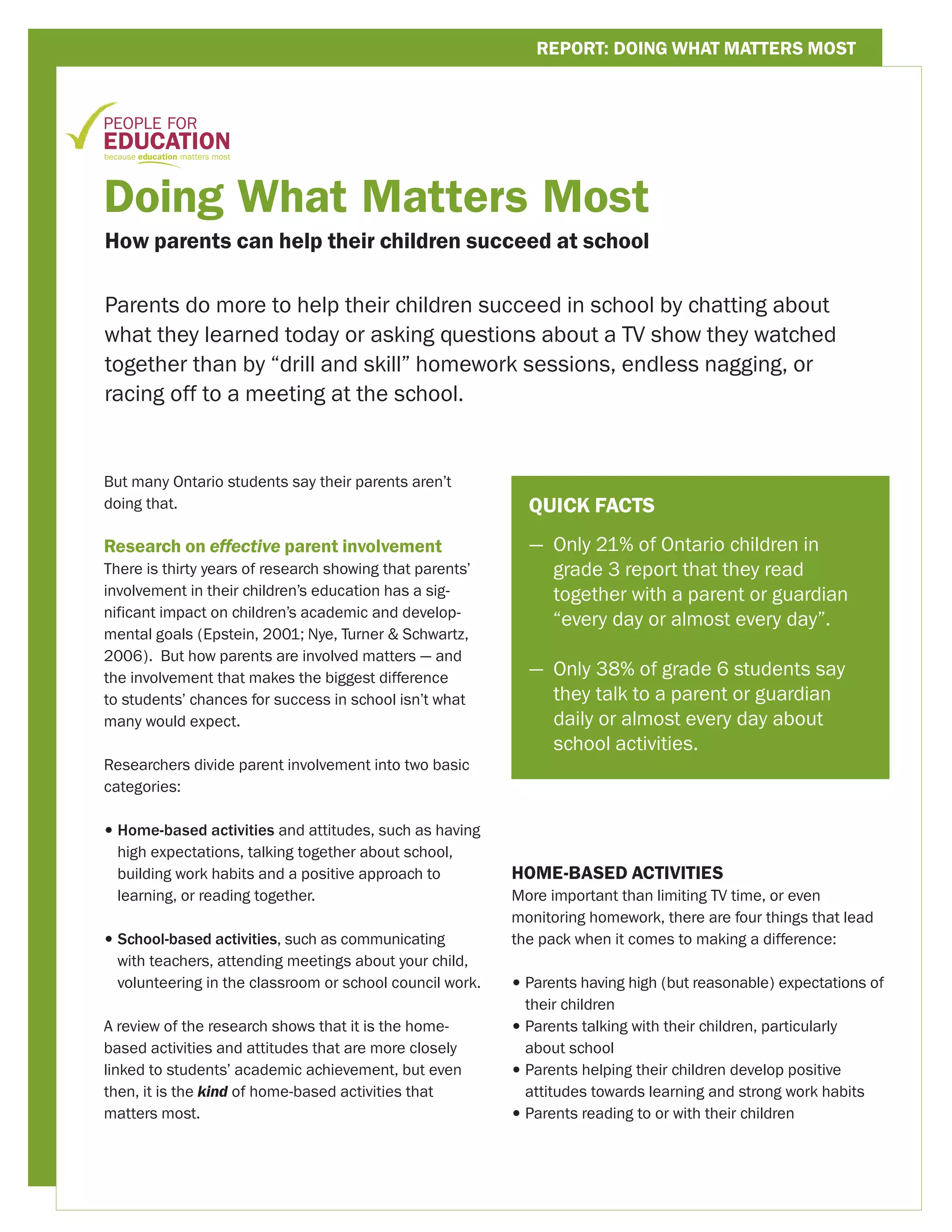 Parent involvement toolkit | PDF