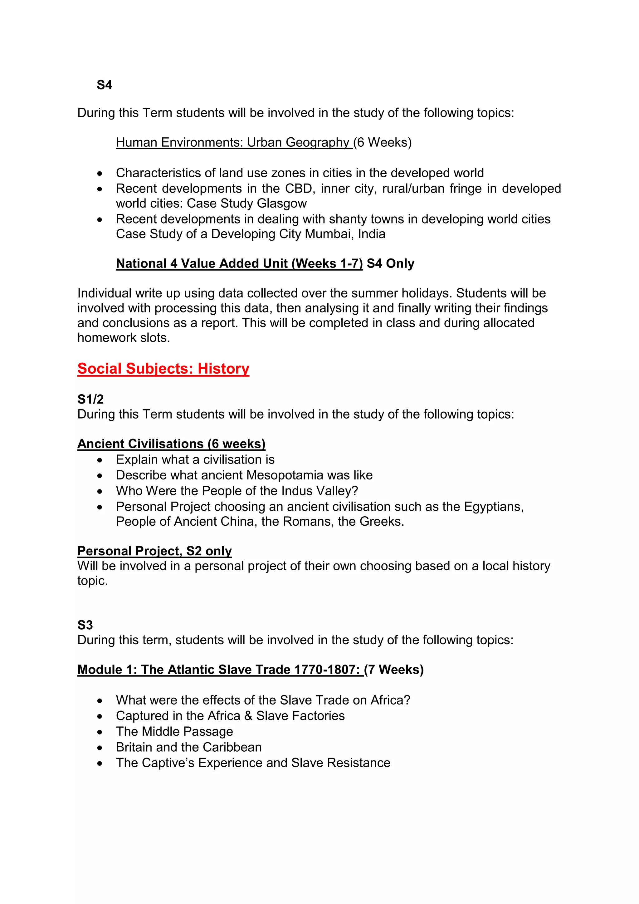 Parent letter secondary topics term 2 19 20 | PDF