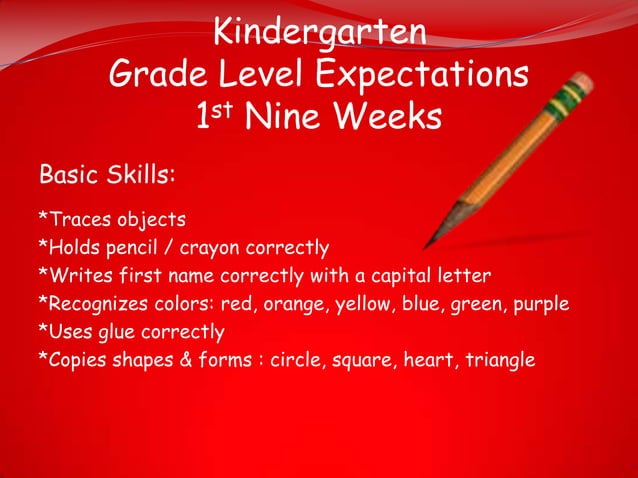 Kindergarten Parent Orientation | PPT