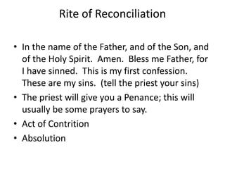 First Penance and First Communion | PPTX