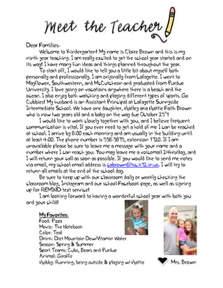 Parent packet kindergarten 2014 presentation | PDF