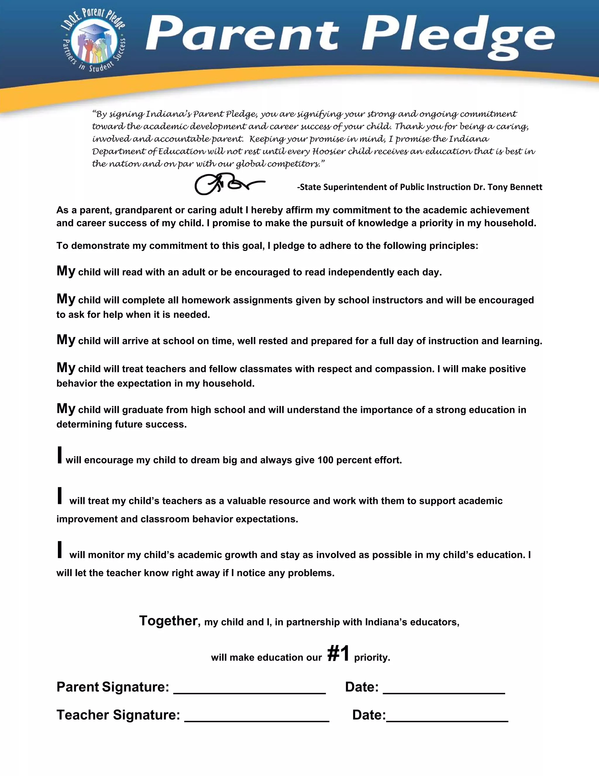 Parent pledge | PDF