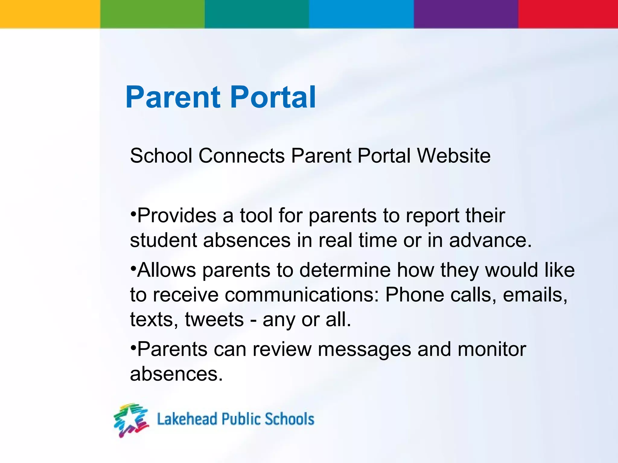Parent Portal Update - October 20, 2014 | PPT
