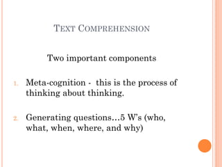 Parent presentation comprehension | PPT