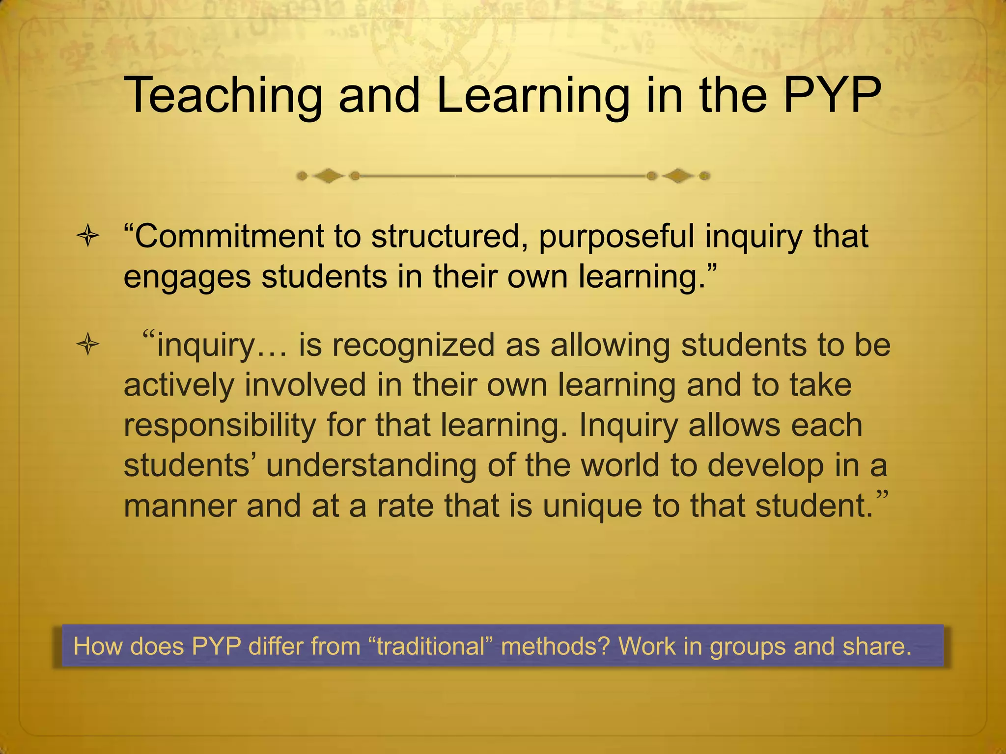 Parent PYP English Presentation | PPTX