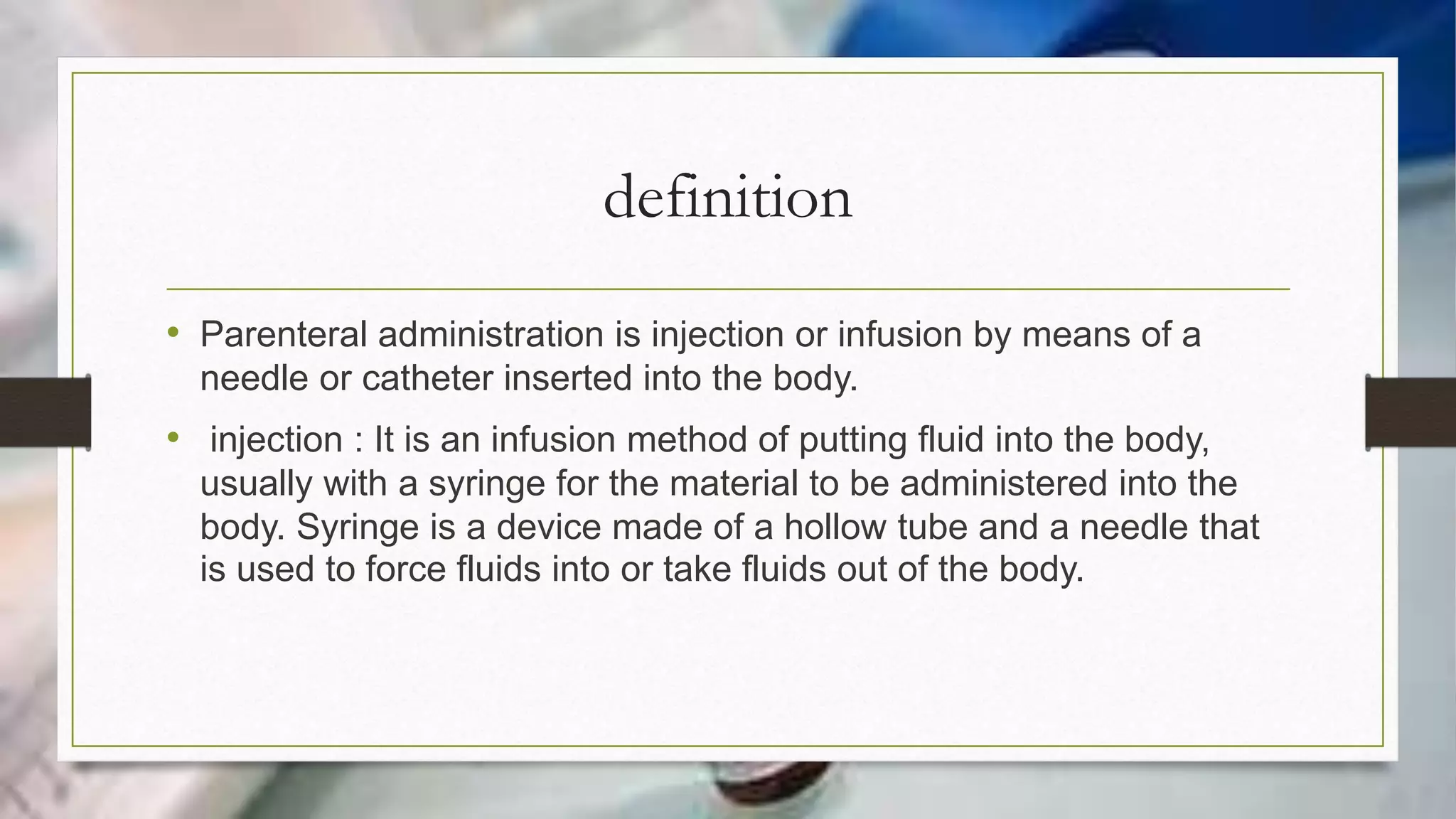 Parentral drug administration | PPTX