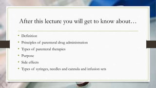 Parentral drug administration | PPTX