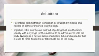 Parentral drug administration | PPTX